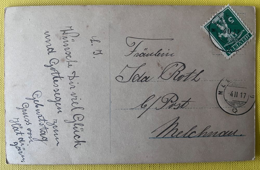 AK Mutter und Kind mit Blumenstrauss (Gebraucht) in Biberist für CHF 1 ...