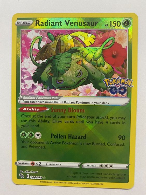 Pokemon Radiant Venusaur 004/078 Pokemon Go EN | Kaufen auf Ricardo