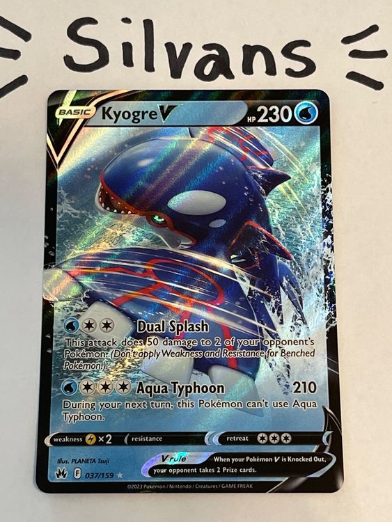 Kyogre V 037/159 Crown Zenith Zenit der Könige Englisch | Kaufen auf ...