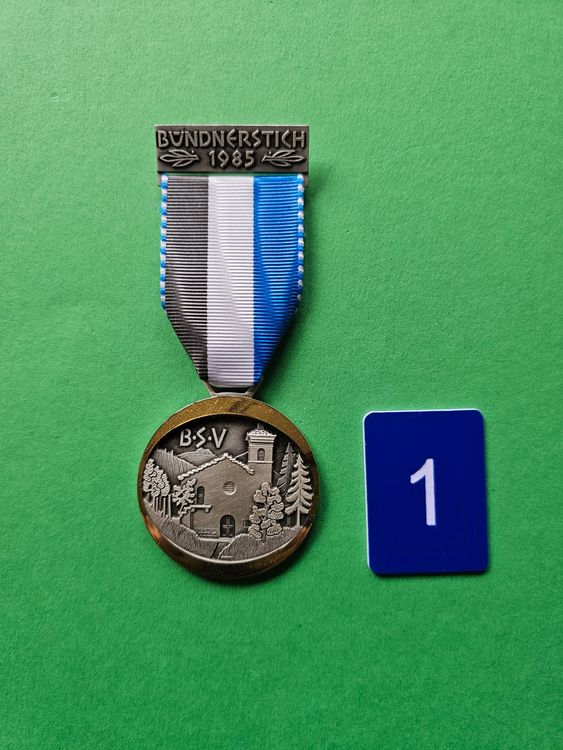 BÜNDNERSTICH B-S-V SCHIESSEN KRANZABZEICHEN MEDAILLE MÜNZEN | Kaufen auf Ricardo