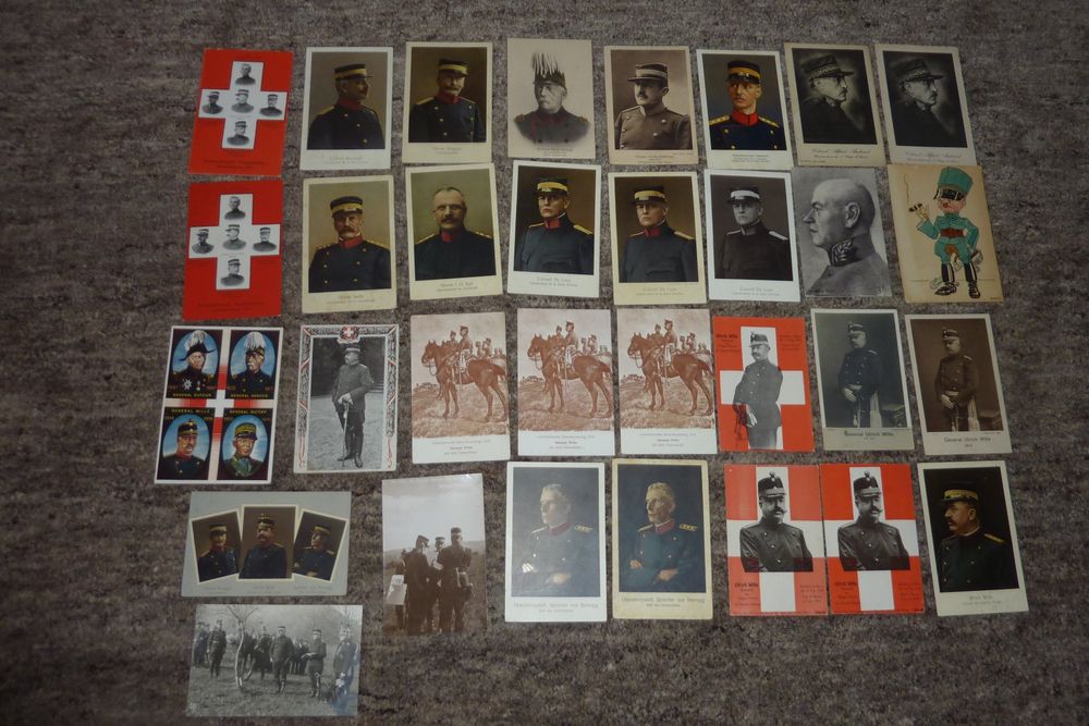 AK,Schweizer Militär,Fotos,Truppenführer,Oberst,Generäle,Lot (Gebraucht ...