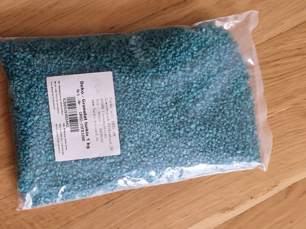 Deko Granulat- Türkis- 1kg- Neu und originalverpackt | Kaufen auf Ricardo