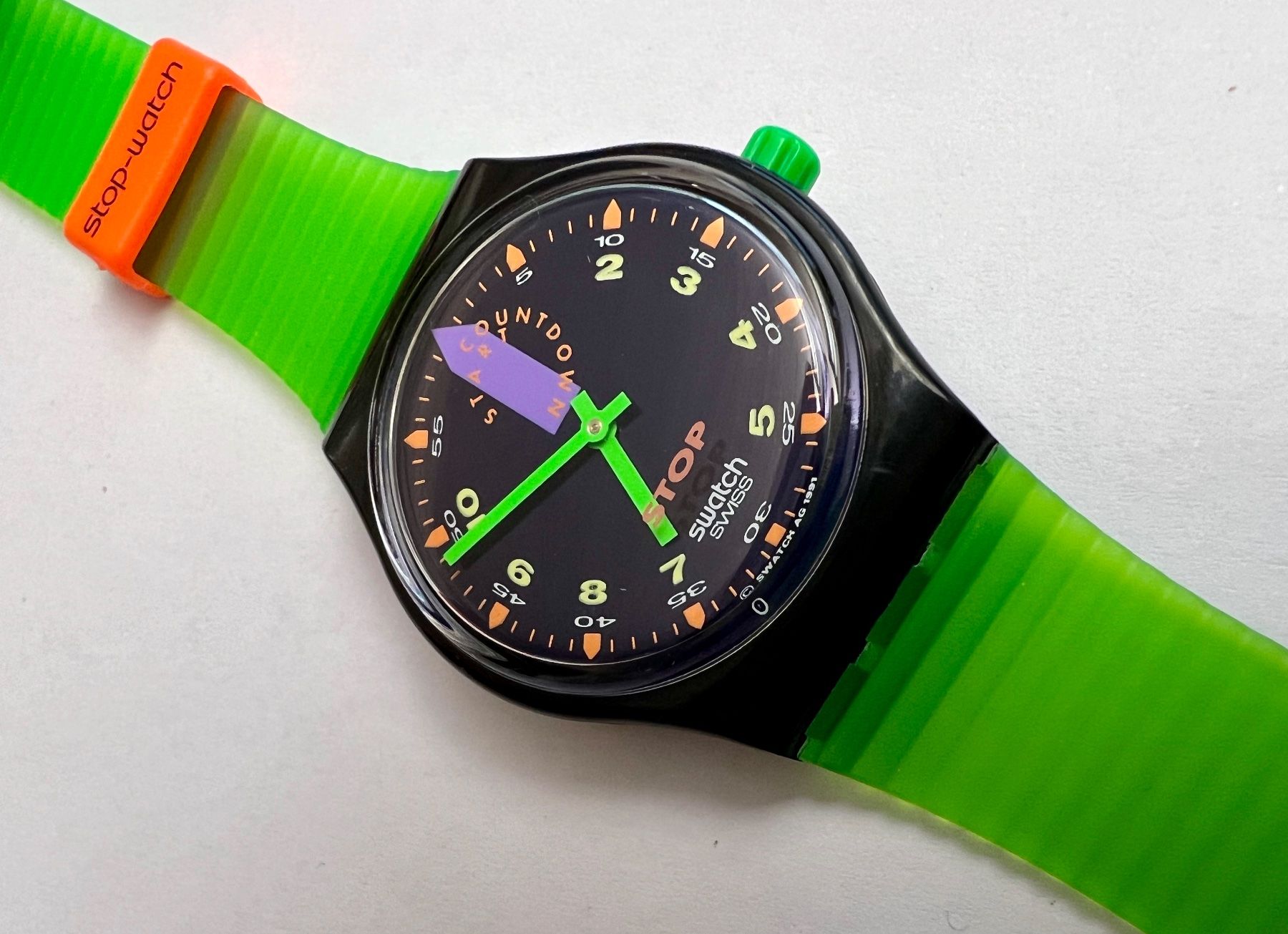 VINTAGE - SWATCH STOP-WATCH SSB 100 “JESS RUSH” (1992) (Neu und ...