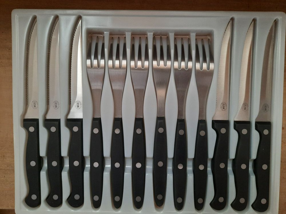 AMC Steakbesteck, Steakmesser+Gabeln, neu+originalverpackt (Neu und ...