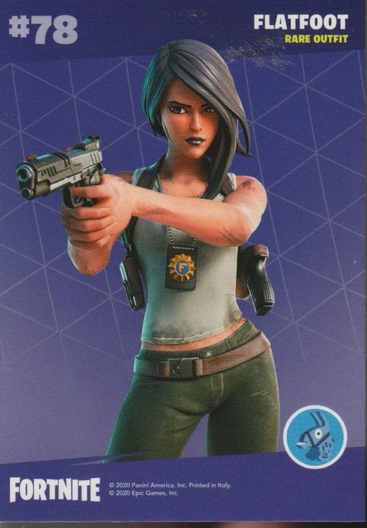 FORTNITE TRADING CARD serie 2 # 78 FLATFEET Rare outfit (Neu (gemäss ...