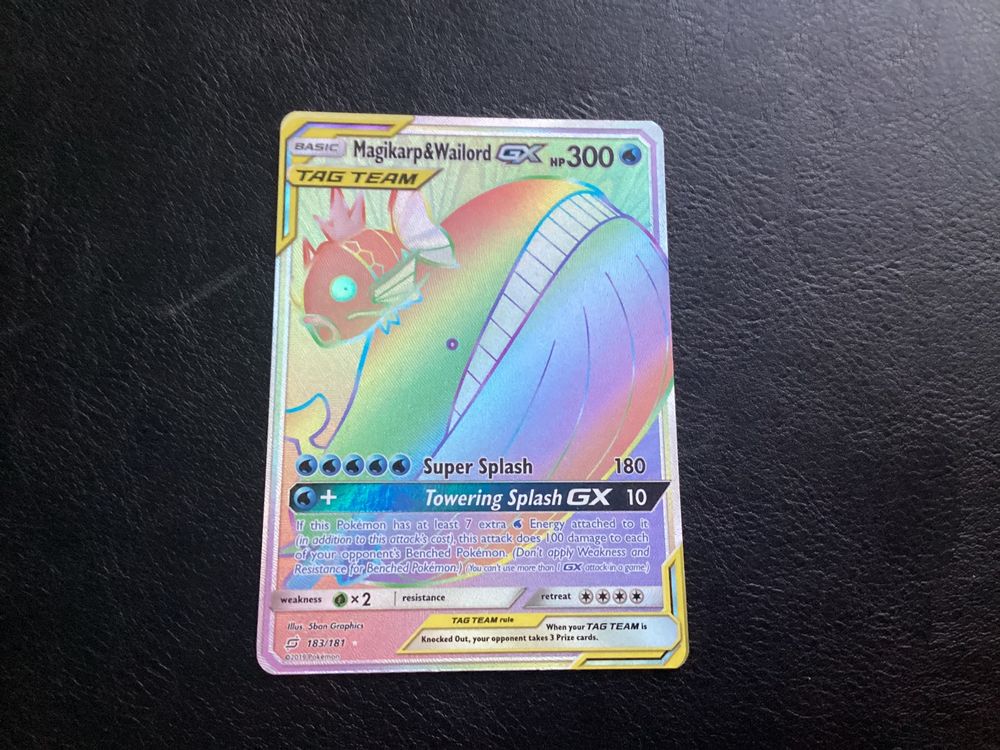 Magikarp&wailord Tag team GX Rainbow 183/181 Team up Nm ENG | Kaufen ...