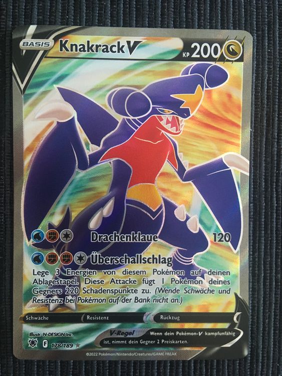 Pokemon Knakrack V Fullart Astral Radiance DE (Neu (gemäss Beschreibung ...
