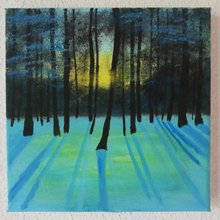 Acrylbild auf Leinwand 20x20 cm unikat (Neu (gemäss Beschreibung)) in Buttisholz für CHF 13 ...