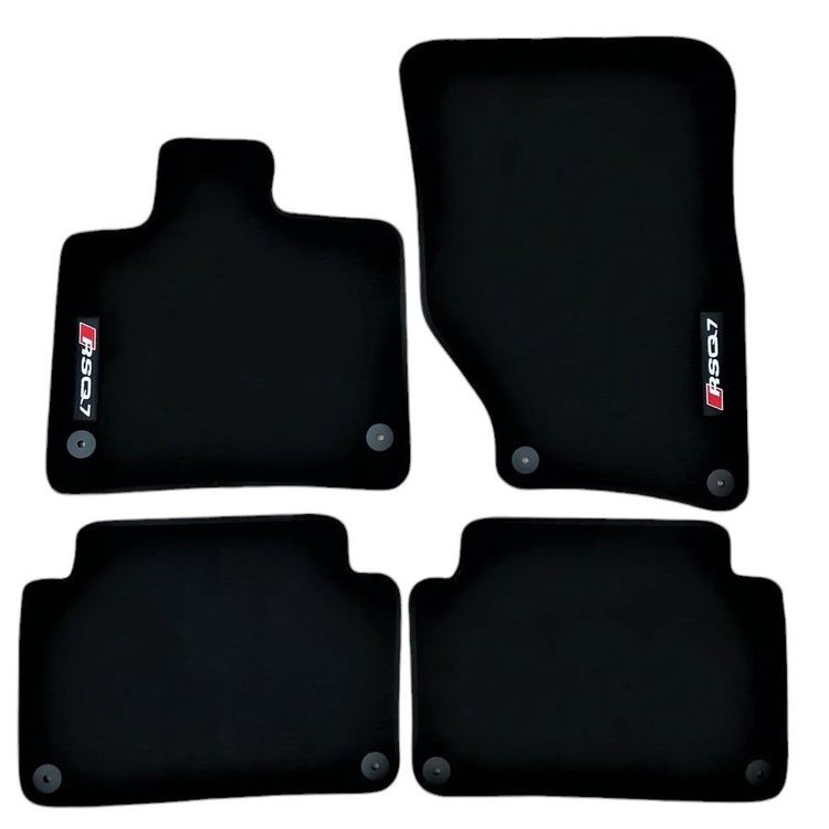 Velours Fussmatten für Audi Q7- RSQ7 4L 2005-2015 RQ7 Logo (Neu und ...