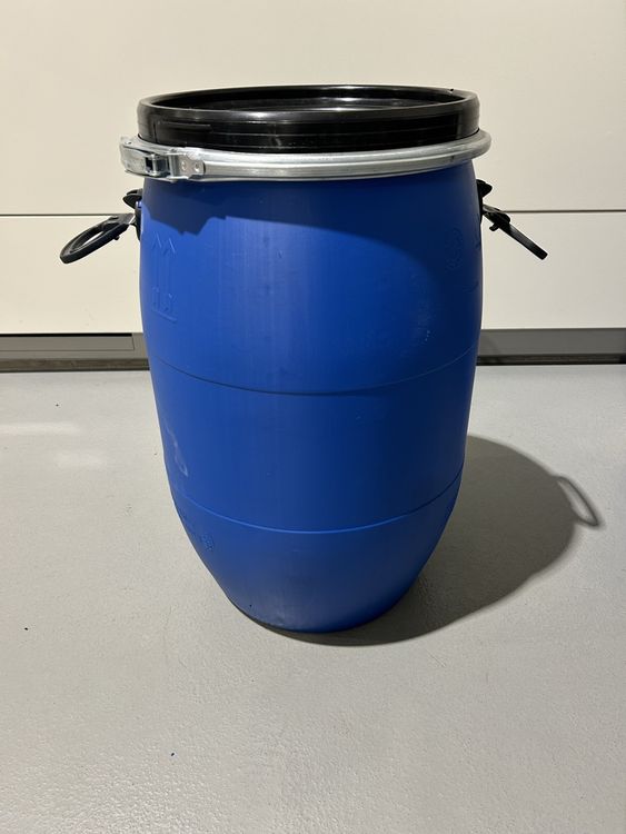 10 Stück Kunststoff Fass blau 60Liter Hersteller Mauser (Gebraucht) in ...