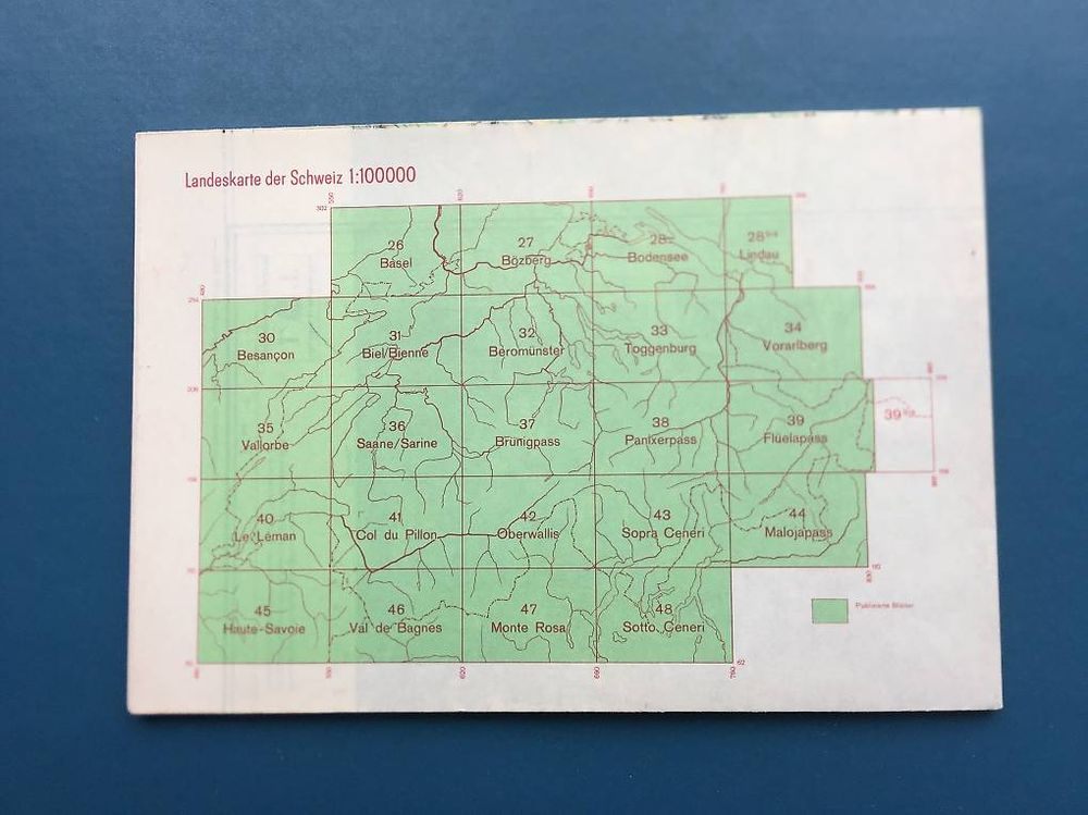 Landeskarten der Schweiz - 1:100'000.- (Gebraucht) in Möriken AG für ...