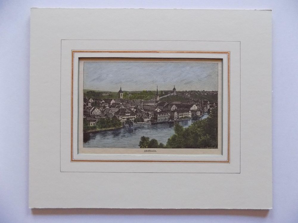 Schaffhausen Xylographie koloriert (Gebraucht) in Risch für CHF 50 – mit Lieferung auf Ricardo ...