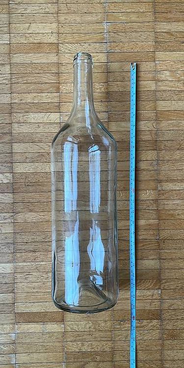 Grosse klare Flasche, 55cm hoch, 15cm Durchmesser | Kaufen auf Ricardo