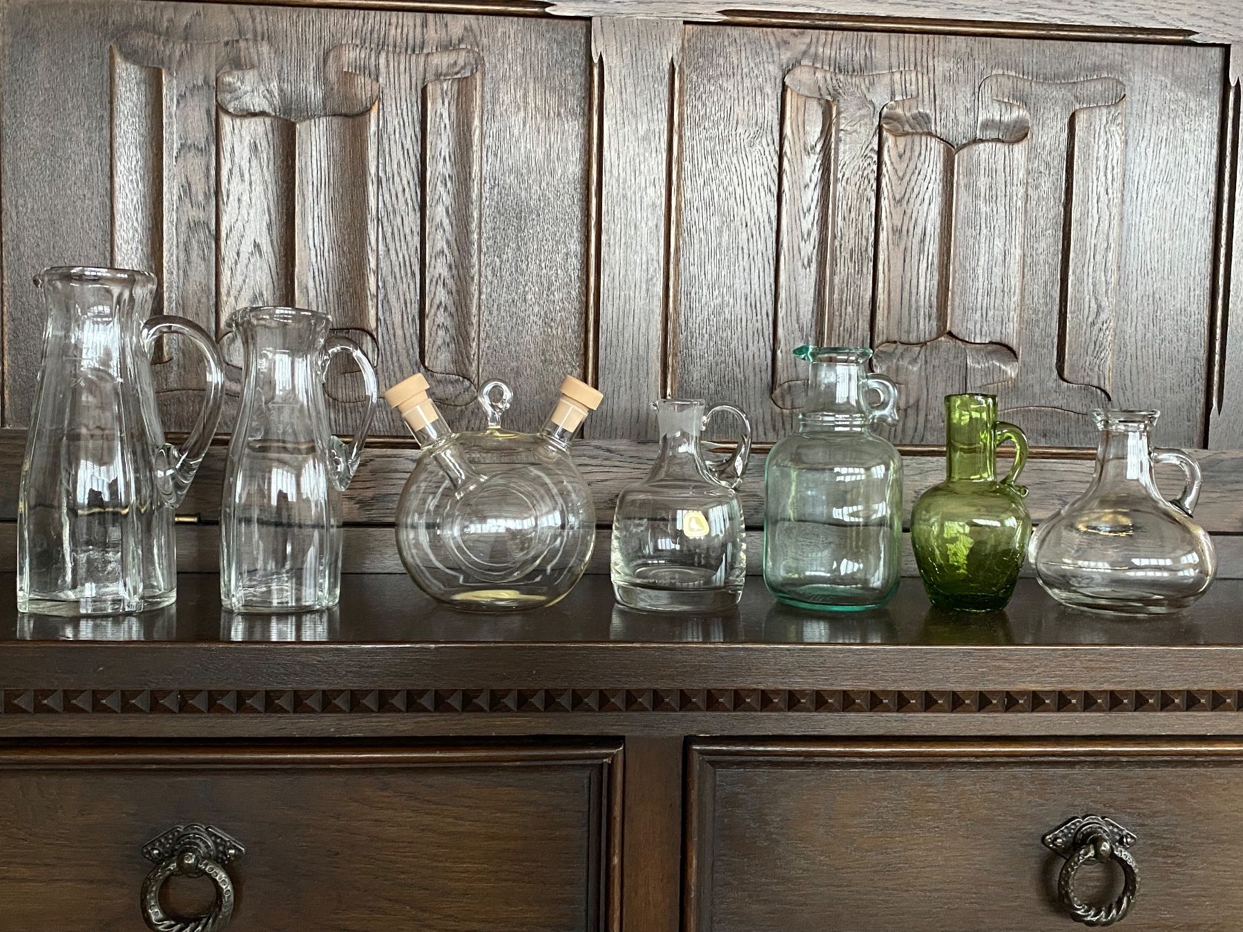 7 kleinere Glaskrüge in diversen Formen und Grössen (Gebraucht) in ...