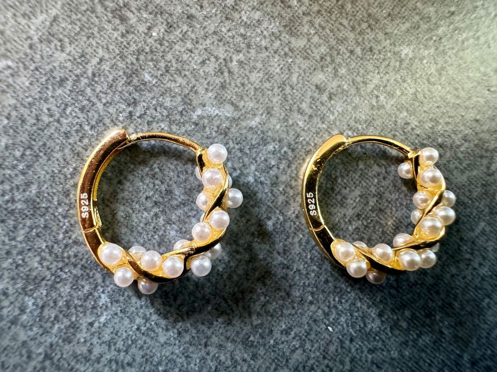 Creolen mit Perlen Silber 925 vergoldet (Neu (gemäss Beschreibung)) in Dübendorf für CHF 25 ...