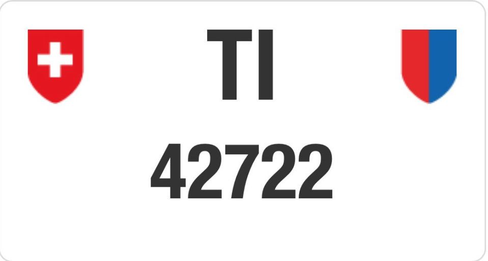 Targa auto TI42722 (Nuovo e nell'imballaggio originale) a Les Genevez ...