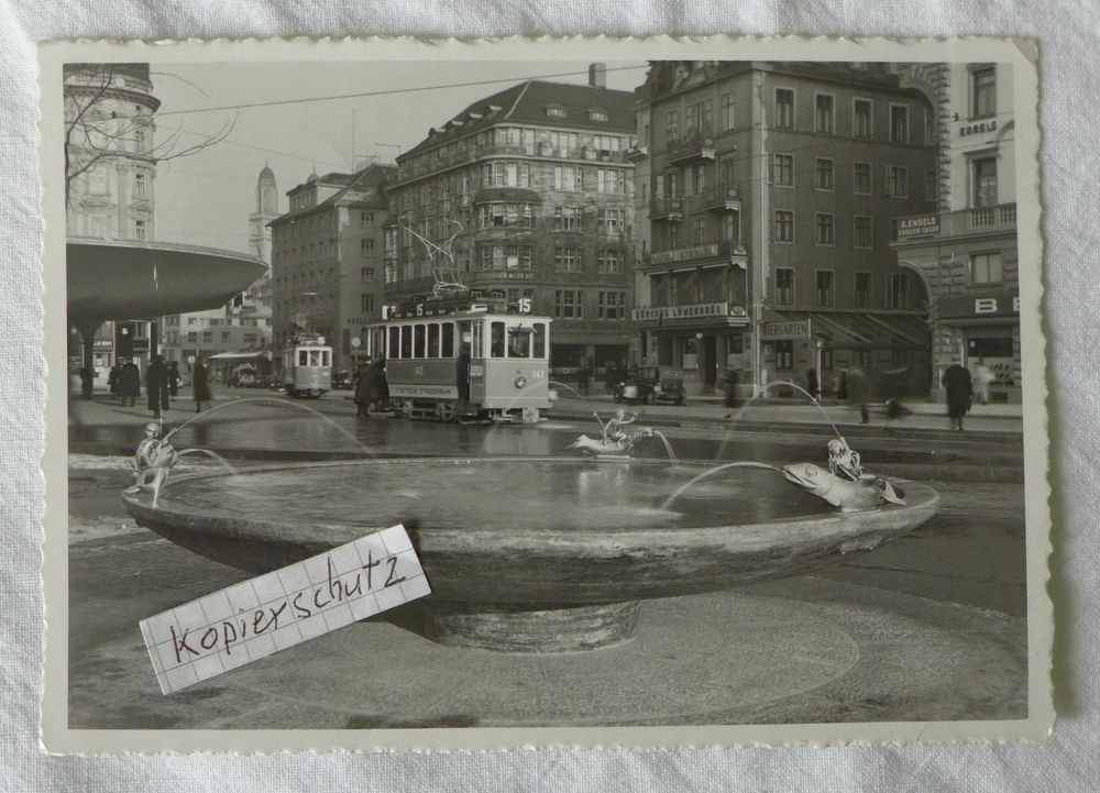 AK ZÜRICH BELLEVUE PLATZ, Tram, Brunnen, Biergarten, belebt (Gebraucht) in Wallisellen für CHF 7 ...