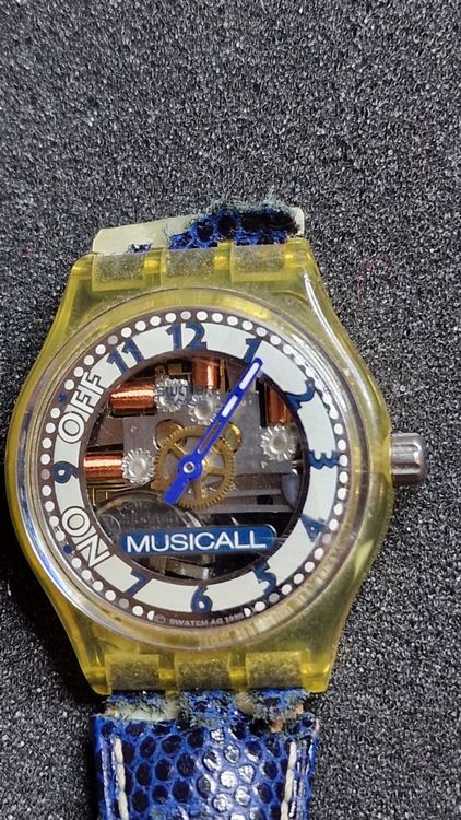 Getragene Vintage 1996 Musicall SLK110 RARE Blue Thru Swatch | Kaufen auf Ricardo