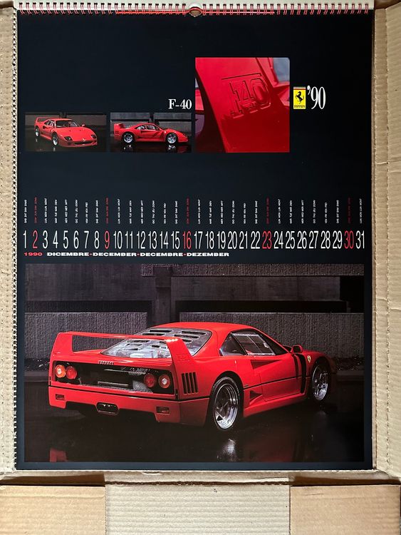 Calendrier FERRARI de 1990 (Gebraucht) in Ste-Croix für CHF 90 – mit ...