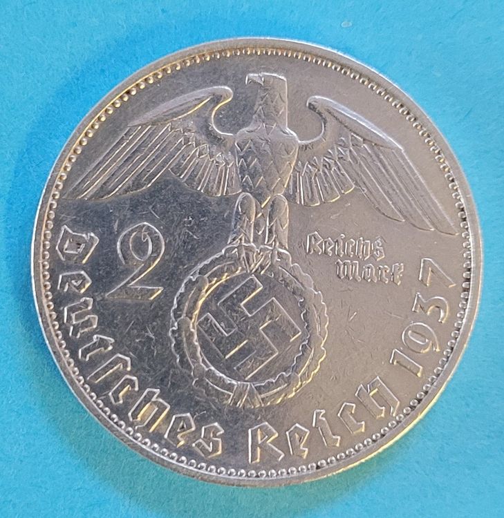 2 ReichsMark 1937 G "Nazi-Deutschland" TopErhaltung Silber (Gebraucht) in Oberriet SG für CHF 14 ...