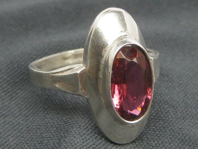 feiner Vintage Ring Silber 835 + MP roter Stein Gr. 53 (Gebraucht) in ...