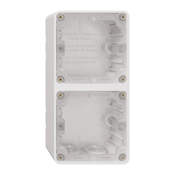 NAP Gehäuseunterteil NEVO, 2×1, mit Dichtung, weiss, Feller (Neu und ...