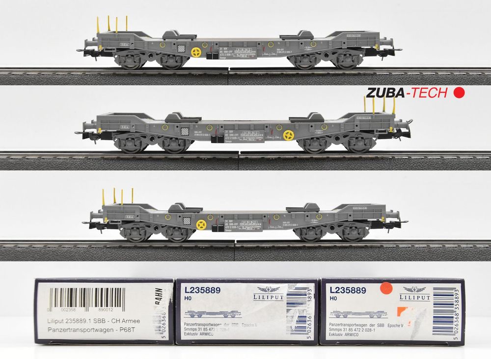 Liliput 3x Panzertransportwagen der SBB H0 GS mit OVP (Gebraucht) in St. Gallen für CHF 111 ...