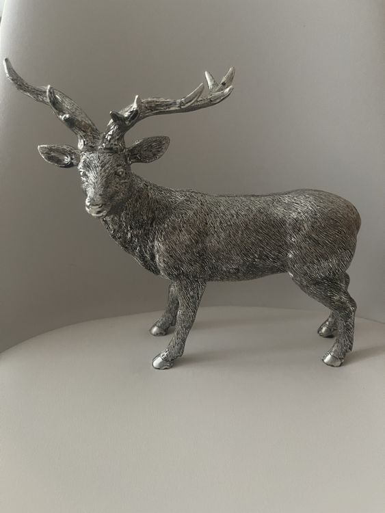 Wunderschãne Deko Hirsch Silber Kik Bild