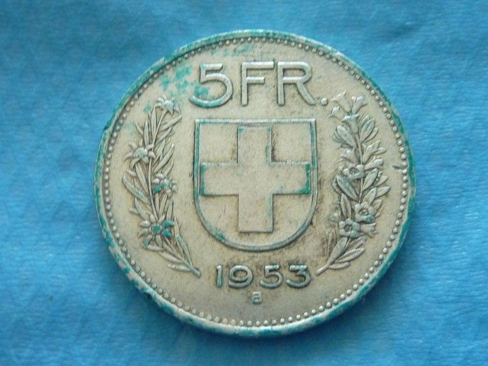 Silber 5 Franken 1953 mit Patina. | Kaufen auf Ricardo