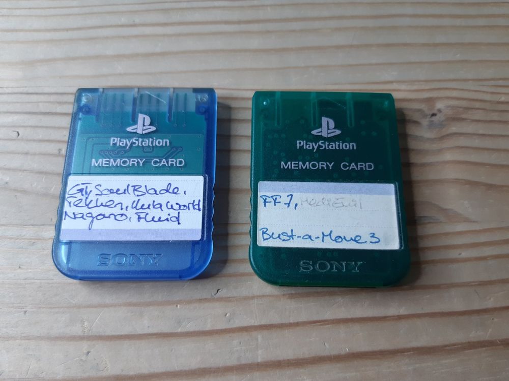 2 x Original Sony PS1 Memory Card Speicherkarte im Set | Kaufen auf Ricardo