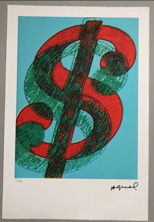 ANDY WARHOL * Dollarzeich* signierte Lithografie * limitiert (Gebraucht ...
