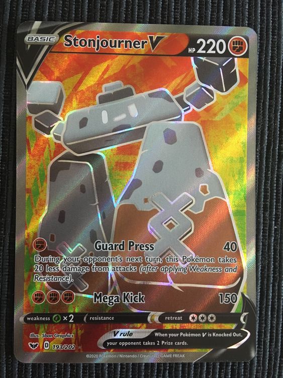 Pokemon Stonjourner V Fullart Shield & Sword Englisch (Neu (gemäss Beschreibung)) in Wabern für ...