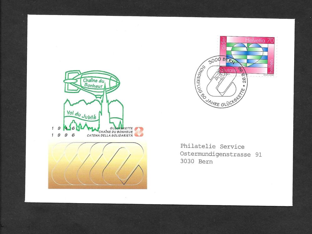 Luftschiff Sonderflug SF96.7 50 Jahre Glückskette 26.9.1996 (Neu ...
