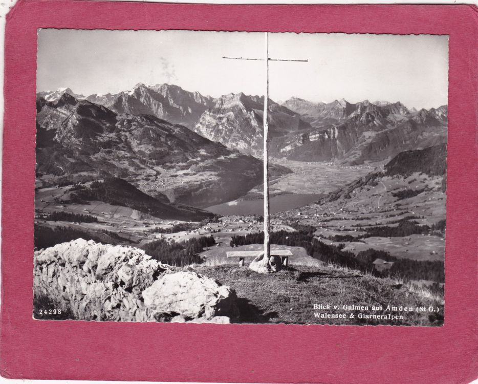 Blick v. Gulmen auf Amden Walensee & Glarneralpen 1953 (Gebraucht) in Herisau für CHF 1 – mit ...