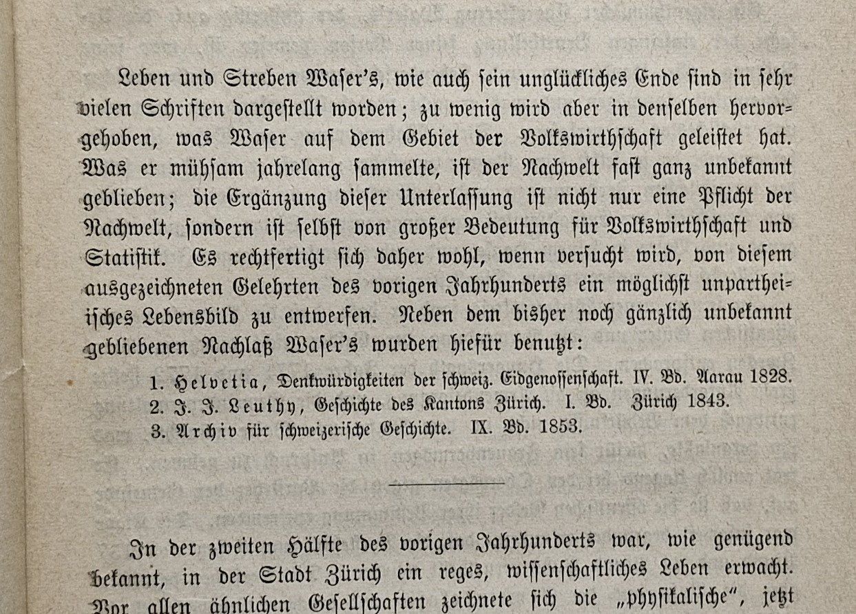 Bibliotheksdieb, Pfarrer & Wirtschafter J. H. Waser aus Züri (Gebraucht ...