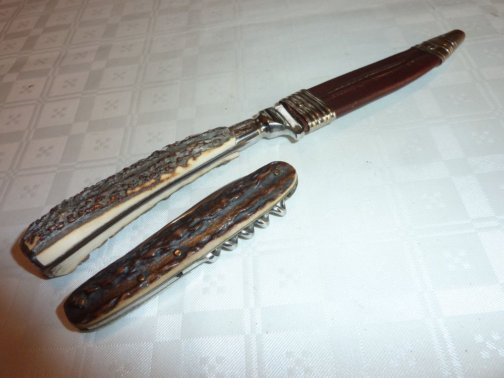 Sackmesser Jagdmesser/Nicker Horn Edelstahl BÖHLER Solingen (Gebraucht ...