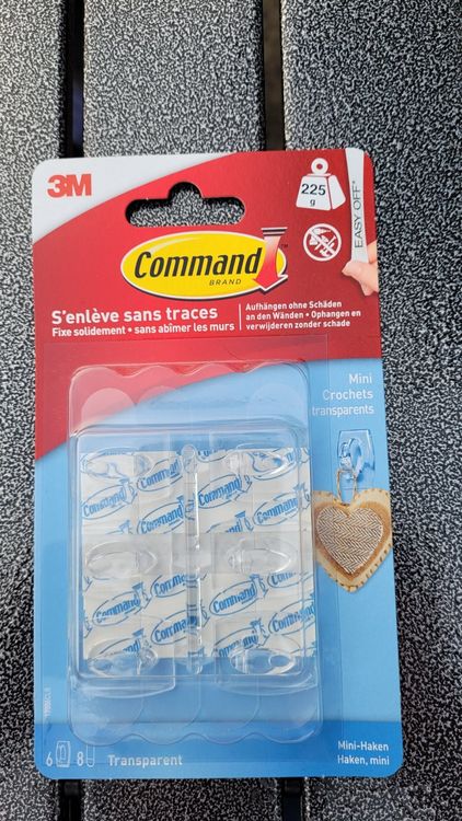 Mini-Hacken transparent zum kleben von Command (Neu und ...