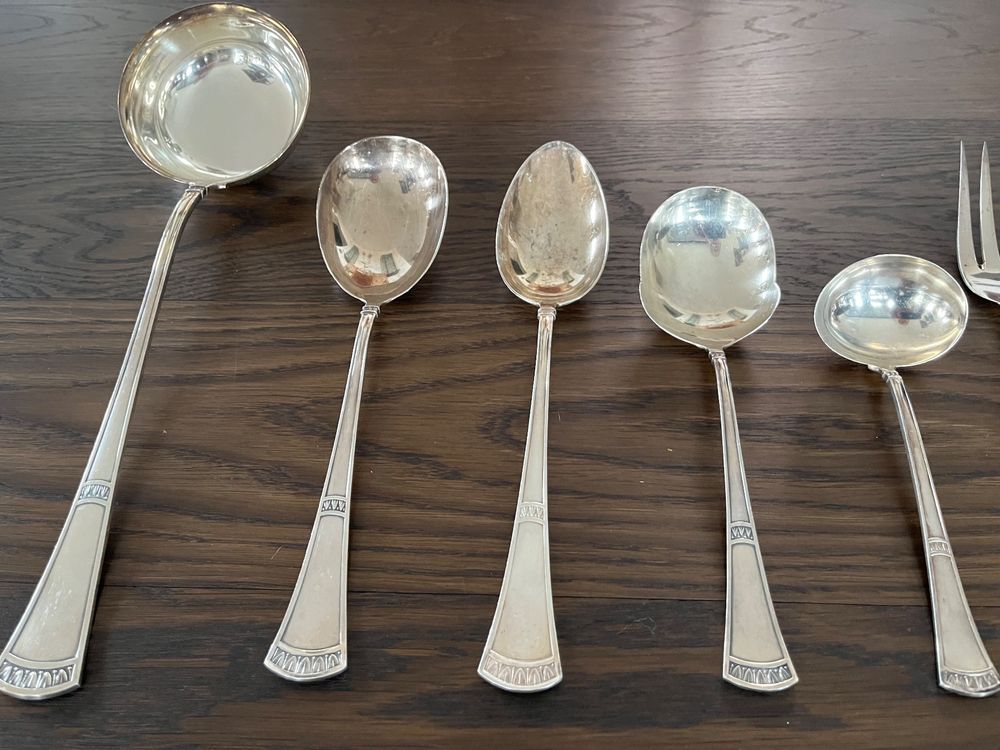 Art Deco Silberbesteck 800er 72teilig mit Zubehör | Kaufen auf Ricardo