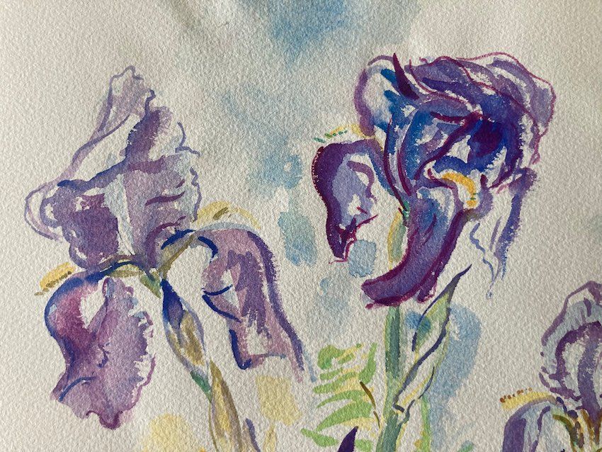 Aquarell Blumen Stilleben von Hans Wullschleger (ID b4049) | Kaufen auf Ricardo