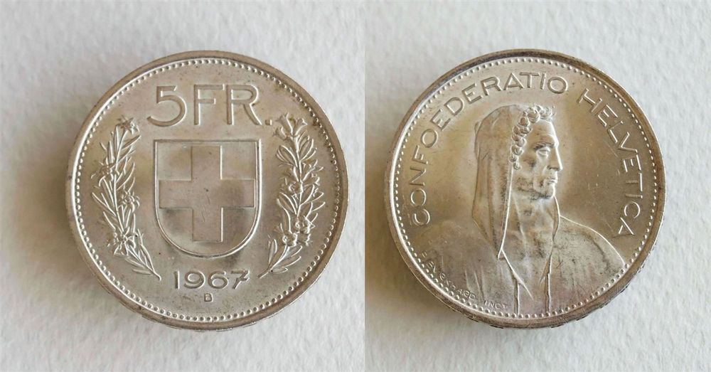 5 Franken 1967 SILBER UNZ (Neu (gemäss Beschreibung)) in Flamatt für CHF 9 – mit Lieferung auf ...