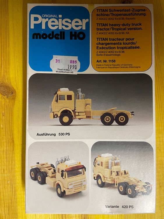 Preiser 1158 Mercedes Titan Schwerlast Tropen H0 1/87 | Kaufen auf Ricardo