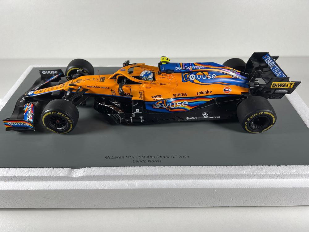 McLaren F1 MCL 35M Lando Norris Abu Dhabi GP 2021 1/18 (Neu und ...