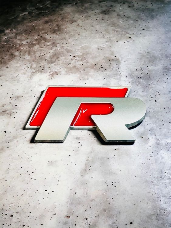 VW R Racing Schriftzug, Logo Emblem 3D Metall Neu Silbermatt (Neu und ...