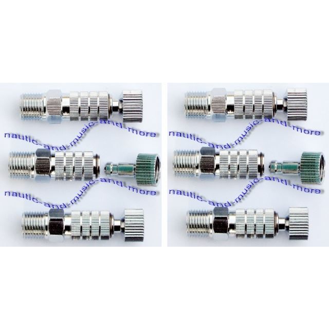 SALE => 6 Schnellkupplungen G 1/8 für Airbrush-Pistolen (Neu und ...