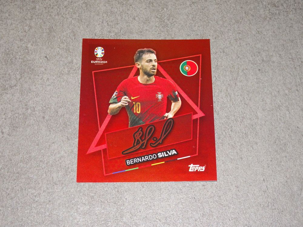 Topps SP Sticker POR Silva mit Unterschrift, Euro/ EM 2024 | Kaufen auf ...