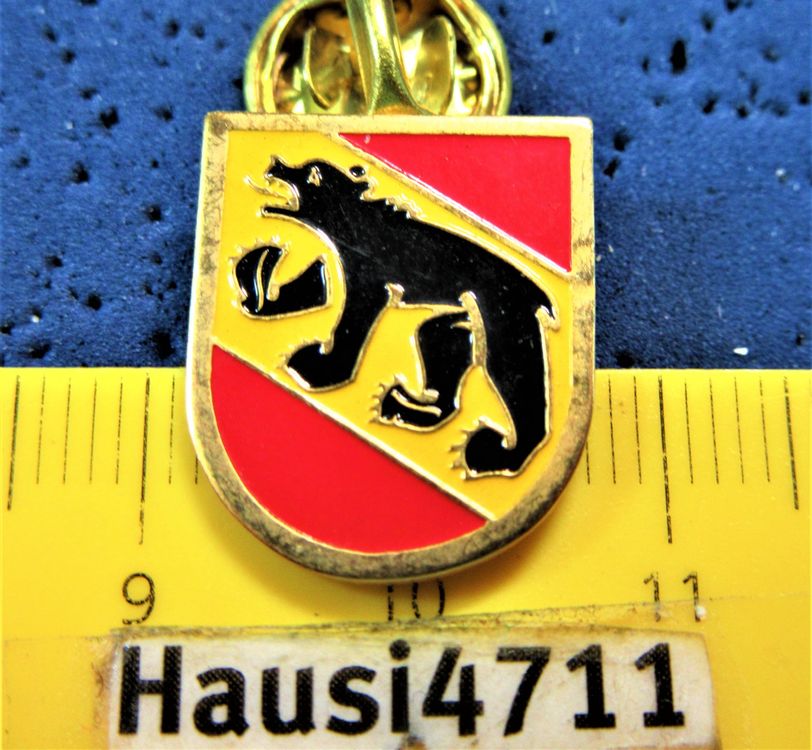 SCHMUCK-PIN KANTONS-WAPPEN BERN KLEIN 18X15mm GOLDIG | Kaufen auf Ricardo
