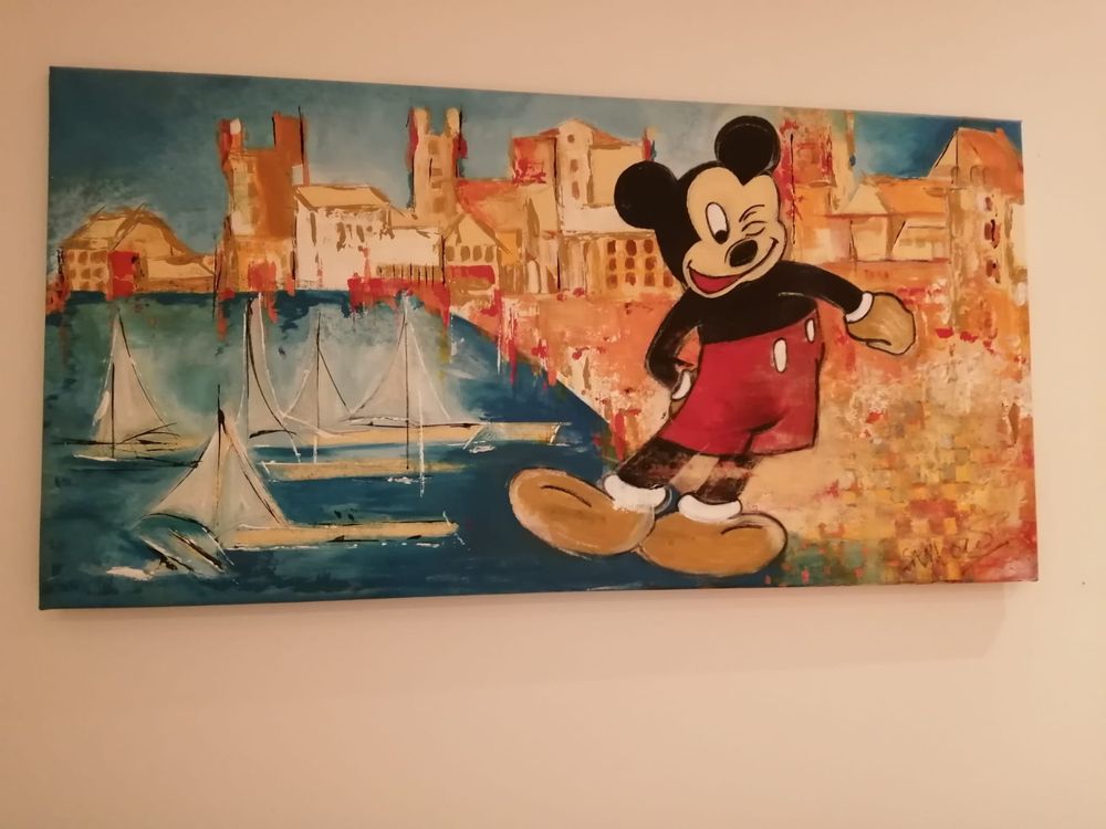 Einzigartiges Mickey Mouse Gemälde von Charles Sambono (Gebraucht) in ...