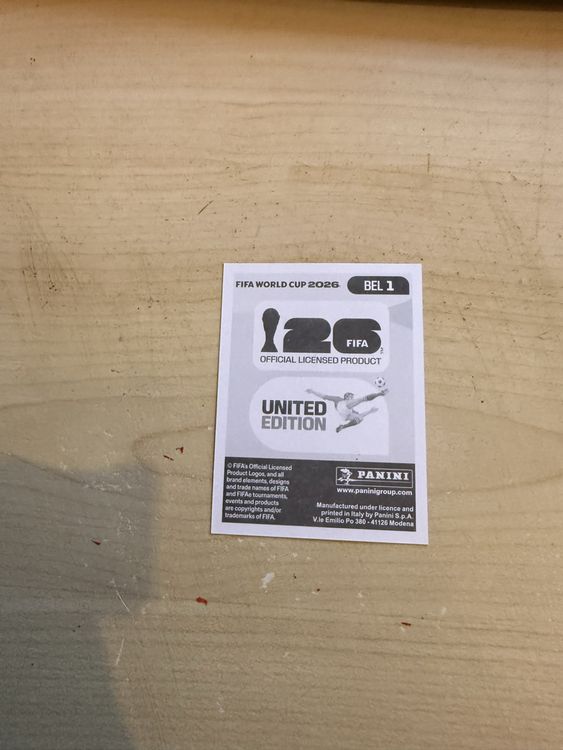 Fifa World Cup 2026 Sticker Bel 1 (Gebraucht) in Rüschlikon für CHF 0.3 ...