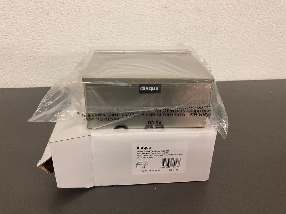 Feucht-Tücher-Box aus Inox matt | Kaufen auf Ricardo