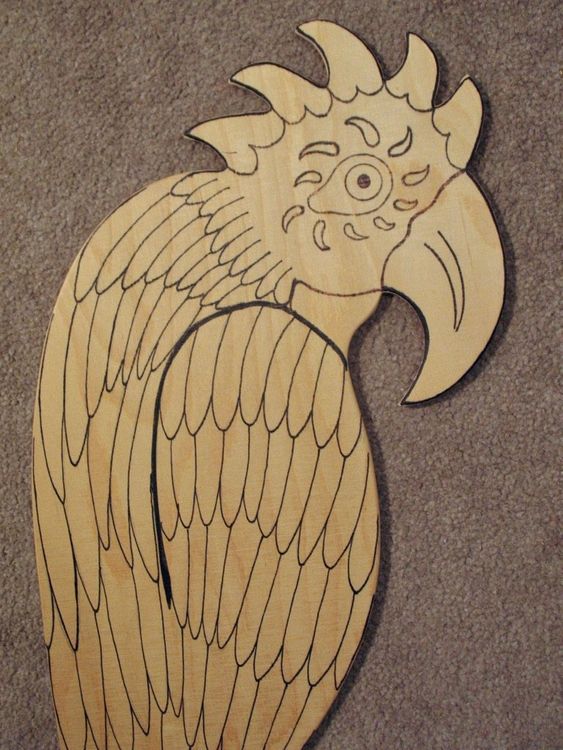 XXL Holz Ausmal Papagei Ara (Wand) Figur Deko Rohbau (Gebraucht) in Wil ...